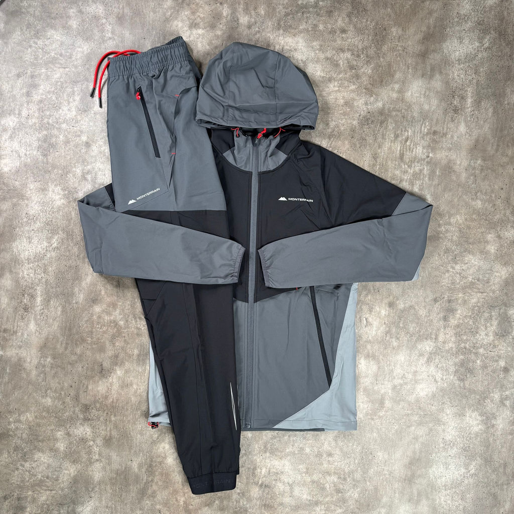 Monterrain Vault Tracksuit - Black/Grey – Mode Trendz